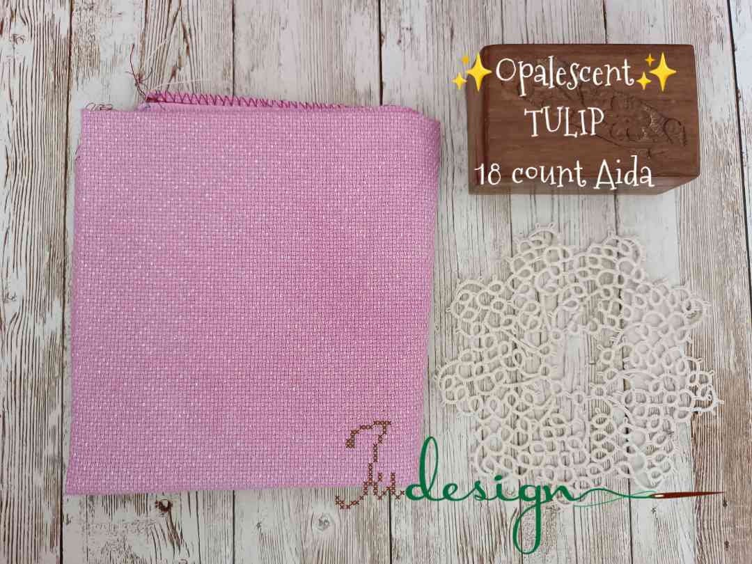 18 Count Opalescent TULIP Hand Dyed Aida for Cross Stitch, Hardanger ...
