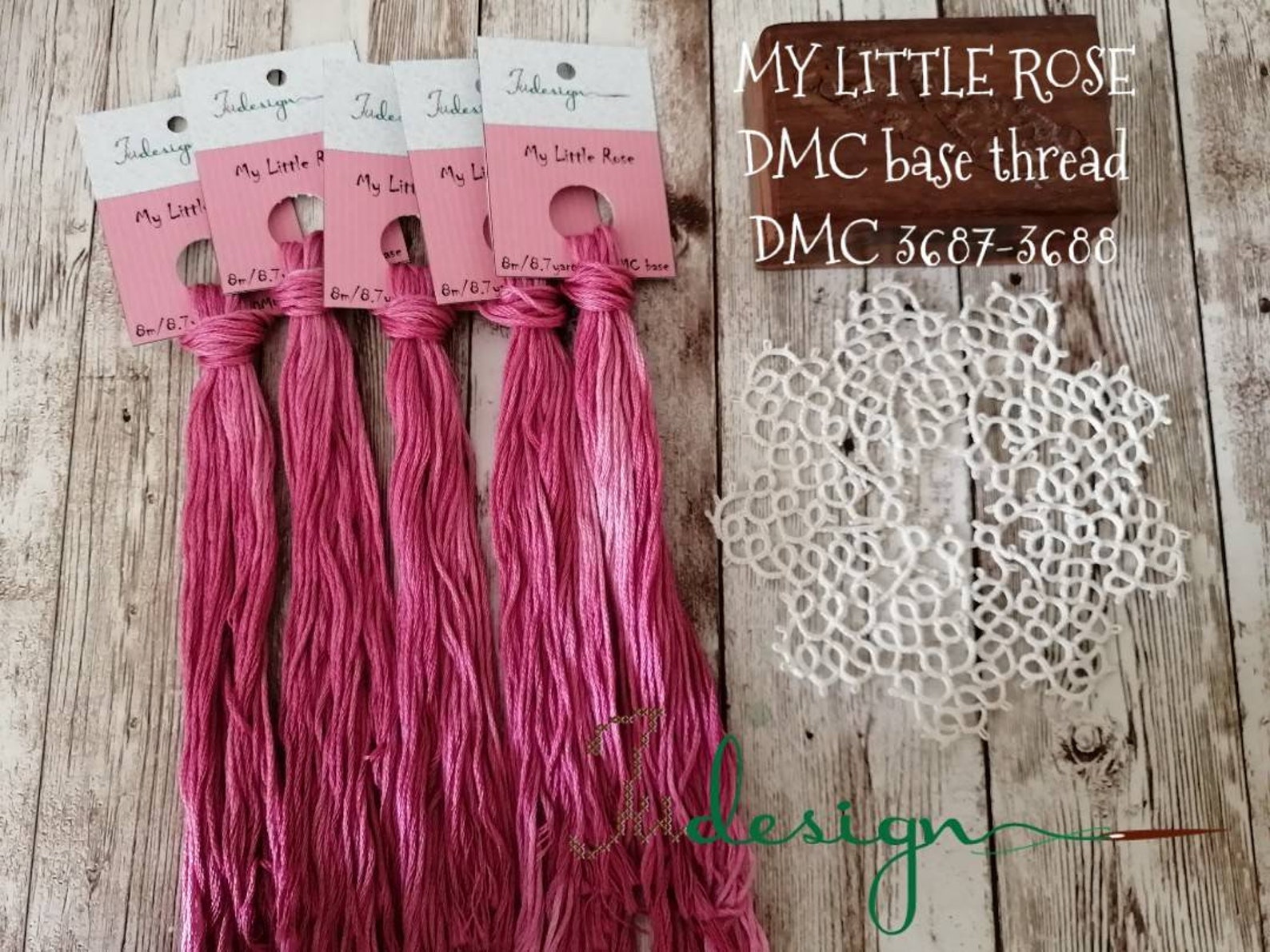 Hand Painted Cotton Floss MY LITTLE ROSE Hand Dyed Thread for ...