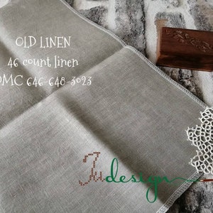 46 Count OLD LINEN Hand Dyed Linen for Cross Stitch, Hardanger ...
