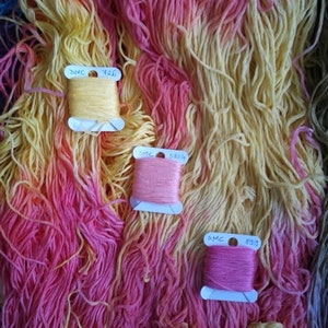 Hand Painted Matt Cotton Floss TROPIC SUNLIGHT Hand Dyed Thread for ...