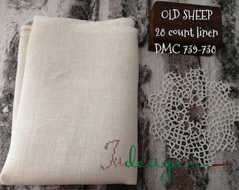 28 Count GREY SAND Hand Dyed Linen for Cross Stitch | Etsy