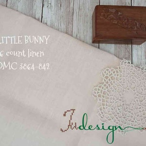 56 Count LITTLE BUNNY Hand Dyed Linen for Cross Stitch, Hardanger ...