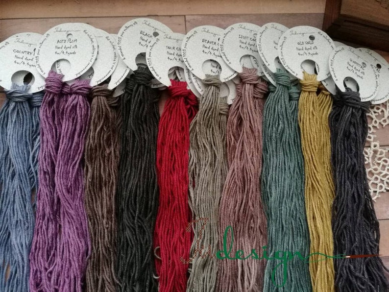 Hand Dyed Stranded Silk Floss TEAL Hand Dyed Thread for - Etsy