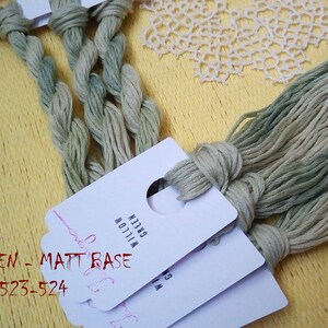 Hand Painted Matt Cotton Floss WILLOW GREEN Hand Dyed Thread for ...