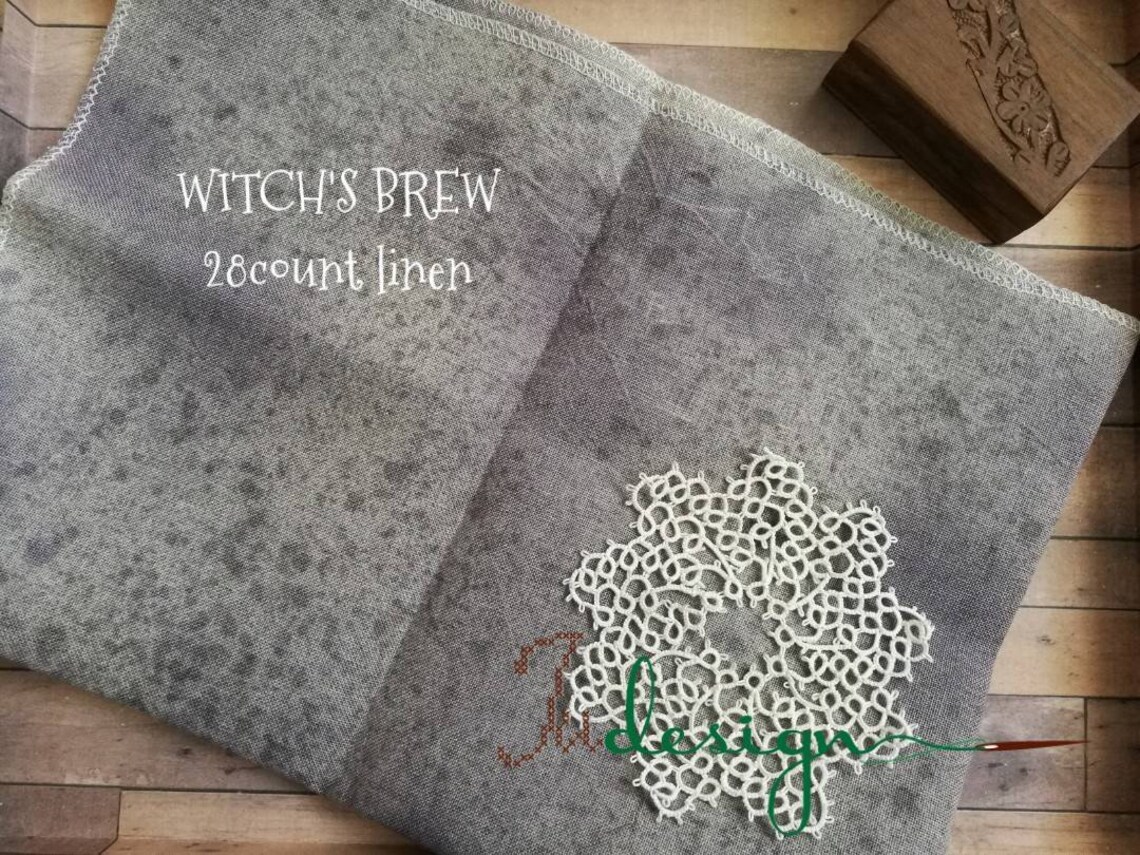 28 Count WITCH'S BREW Hand Dyed Linen for Cross Stitch, Hardanger ...