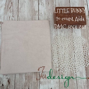 20 Count LITTLE BUNNY Hand Dyed Aida for Cross Stitch, Hardanger ...