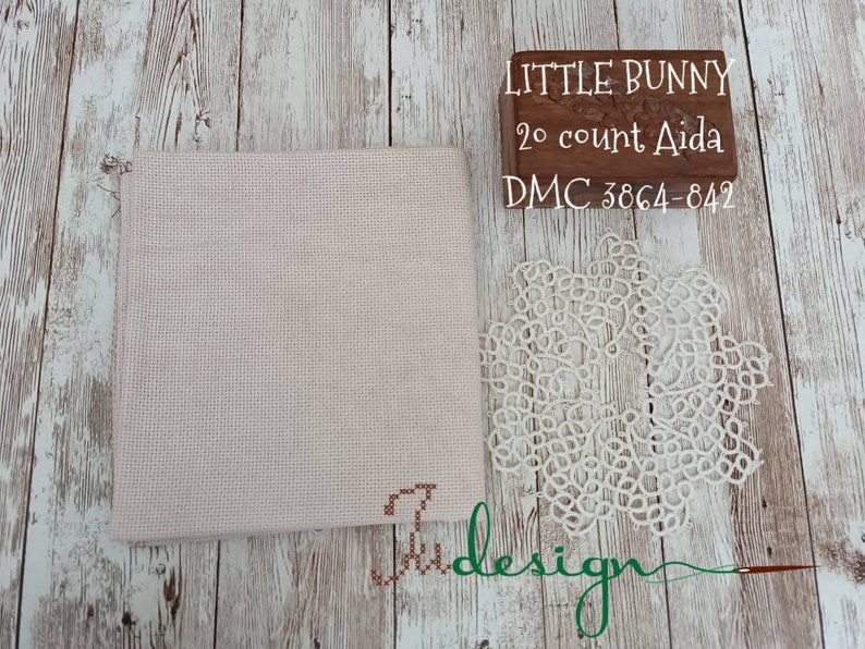 20 Count LITTLE BUNNY Hand Dyed Aida for Cross Stitch, Hardanger ...
