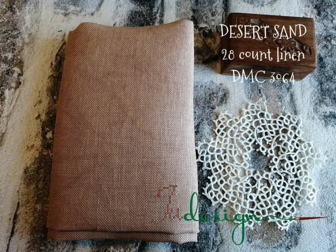 28 Count DESERT SAND Hand Dyed Linen for Cross Stitch, Hardanger ...