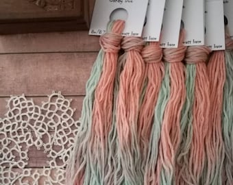 Hand Painted Cotton Floss CANDY DUO Hand Dyed Thread for | Etsy