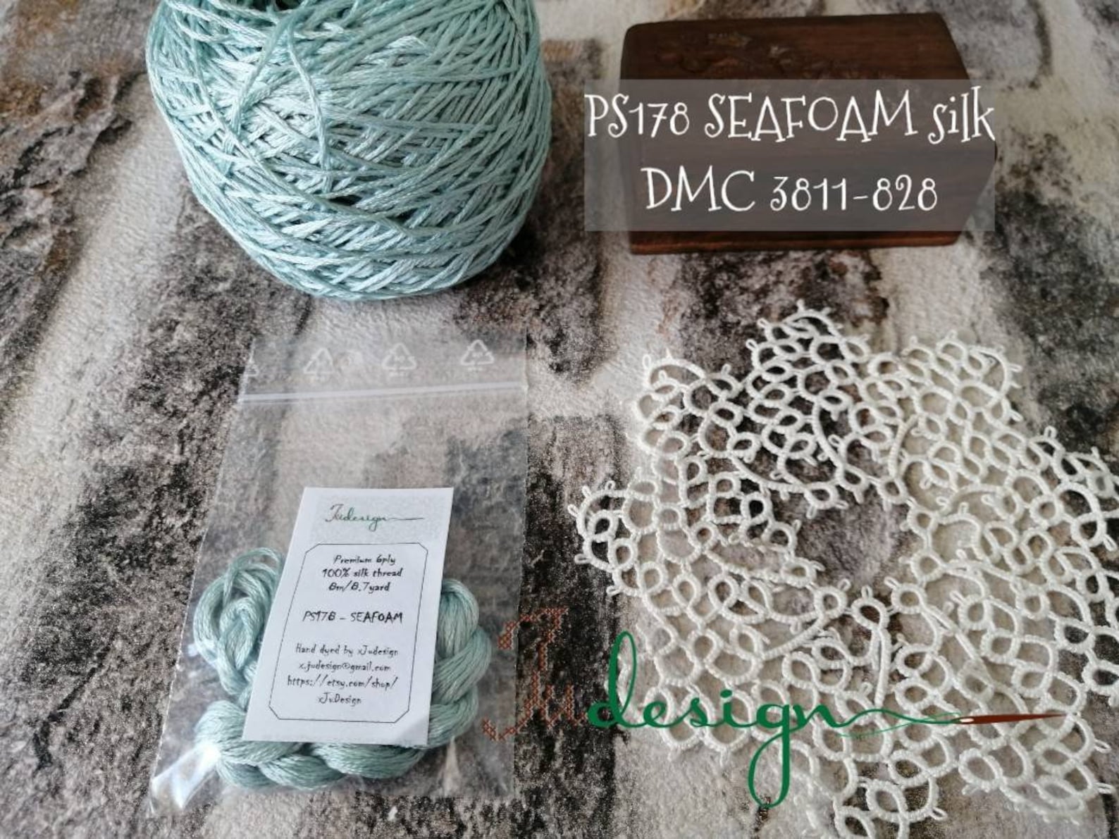 Hand dyed stranded silk premium floss PS178 SEAFOAM hand dyed | Etsy