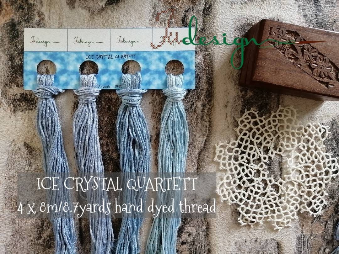 ICE CRYSTAL QUARTETT Hand Dyed Thread Collection With Solid - Etsy