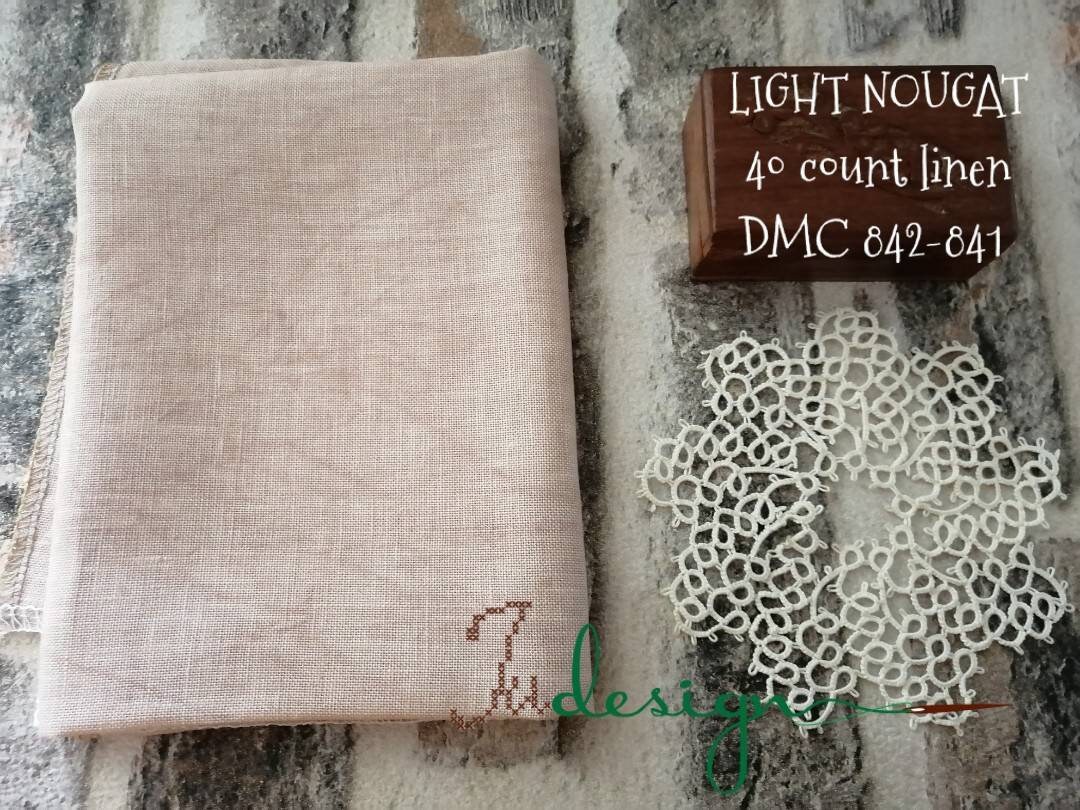 40 Count LIGHT NOUGAT Hand Dyed Linen for Cross Stitch - Etsy