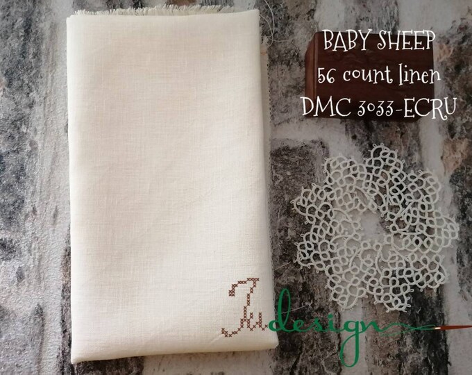 56 Count BABY SHEEP Hand Dyed Linen for Cross Stitch - Etsy