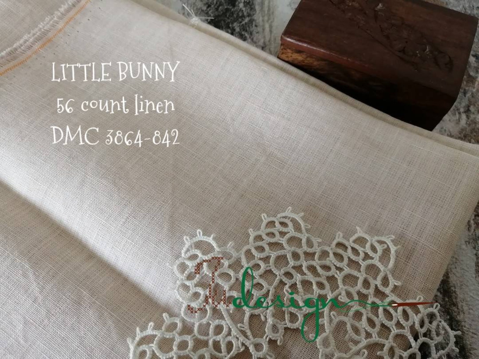 56 count LITTLE BUNNY hand dyed linen for cross stitch | Etsy