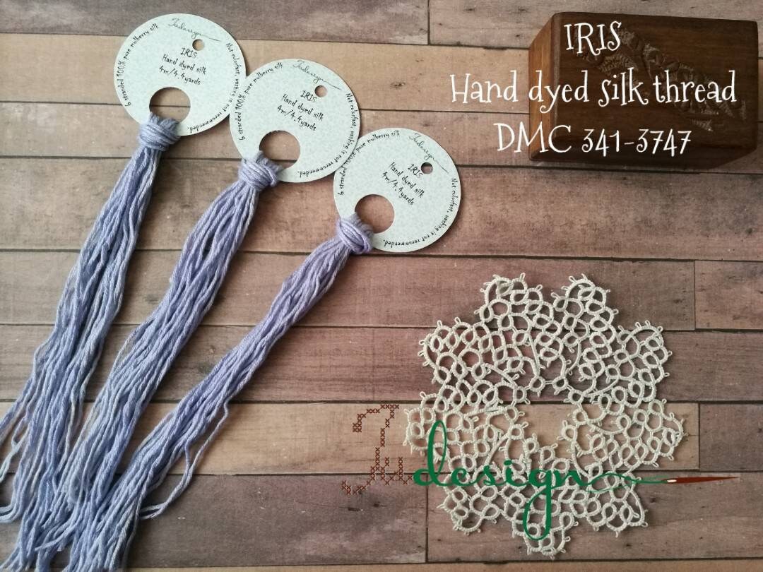 Hand Dyed Stranded Silk Floss IRIS Hand Dyed Thread for - Etsy