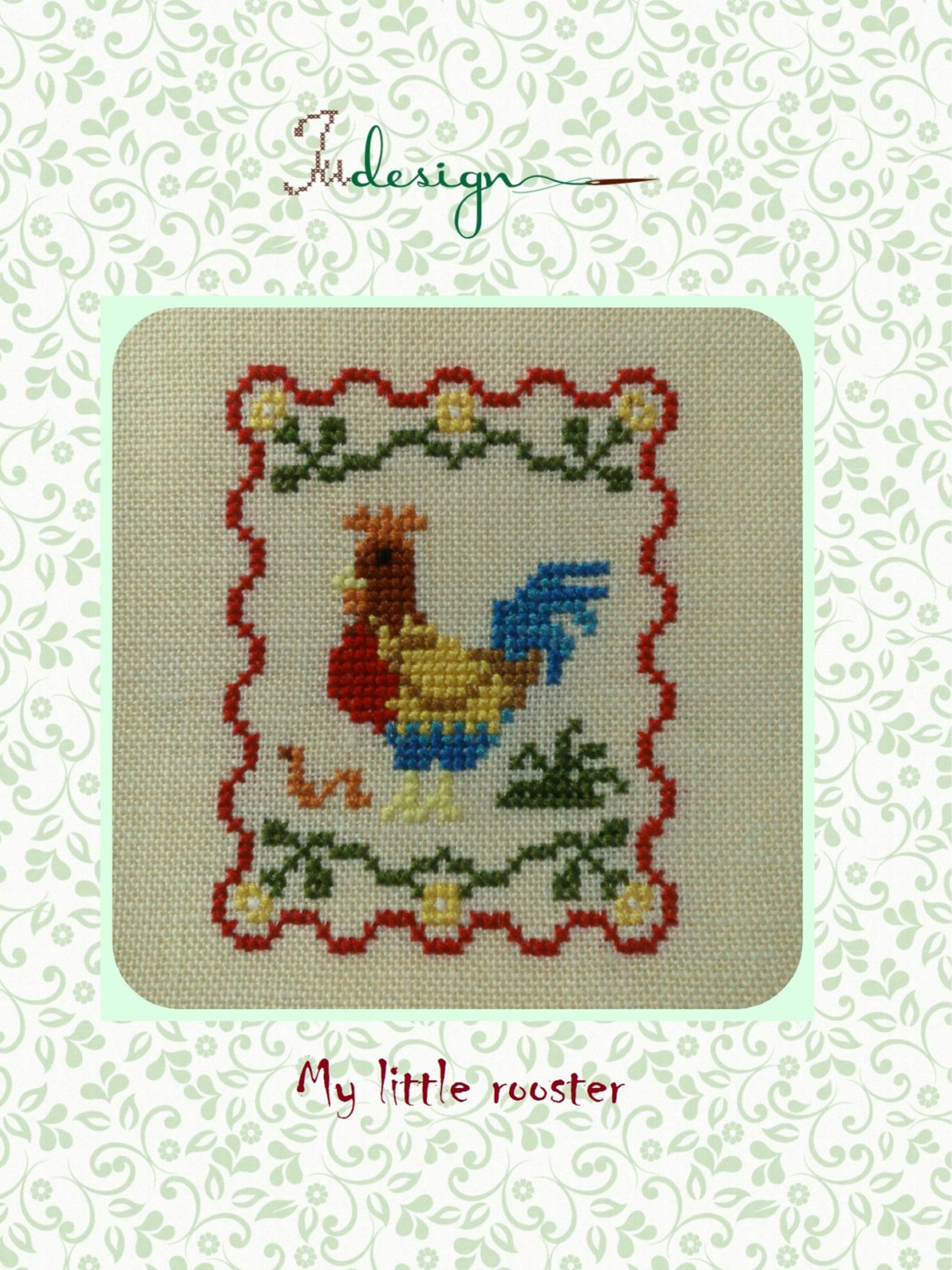 My Little Rooster Cross Stitch Pattern - Etsy