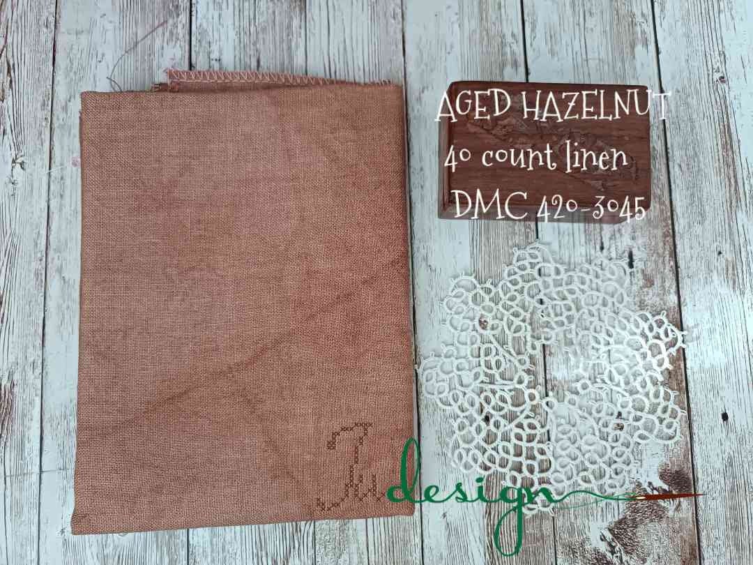 40 Count AGED HAZELNUT Hand Dyed Linen for Cross Stitch - Etsy