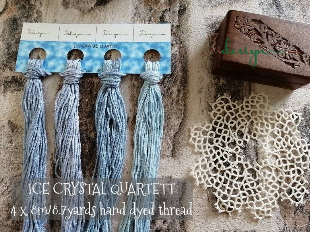 ICE CRYSTAL QUARTETT Hand Dyed Thread Collection With Solid - Etsy