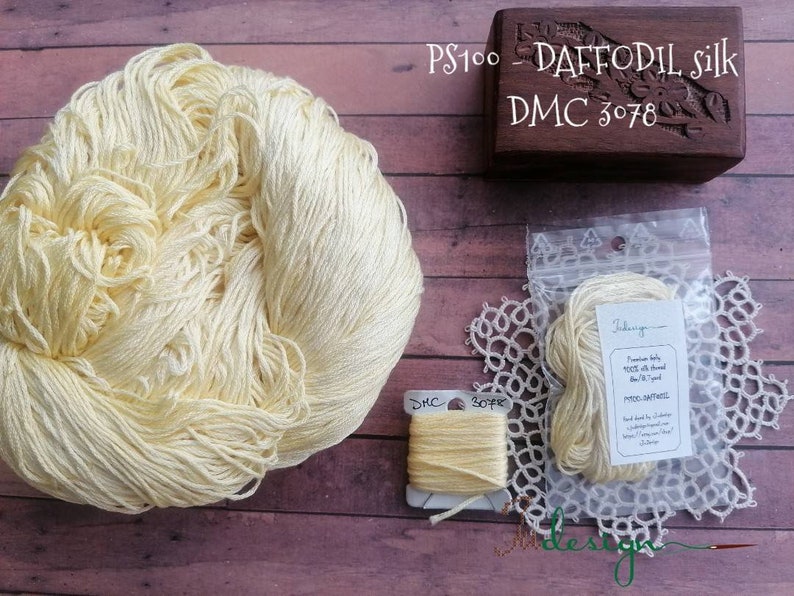 Hand Dyed Stranded Silk Premium Floss PS100 DAFFODIL Hand Dyed Thread ...