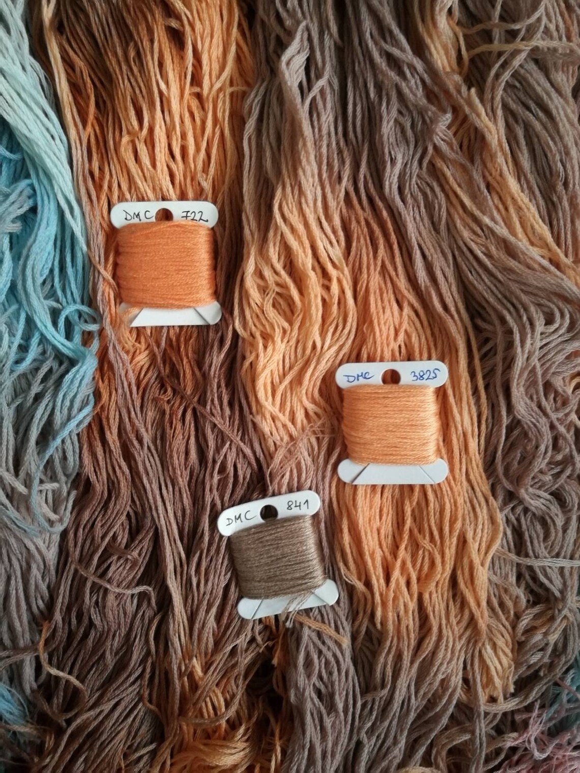 Hand Painted Cotton Floss ROASTED PUMPKIN Hand Dyed Thread for - Etsy