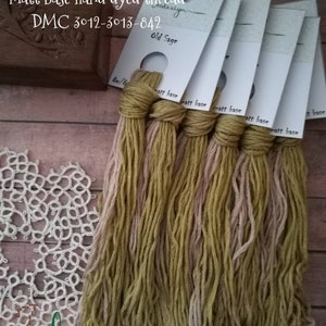 Hand Painted Matt Cotton Floss OLD SAGE Hand Dyed Thread for Embroidery ...