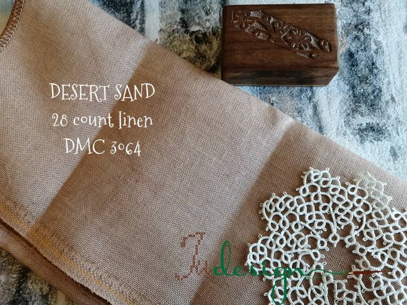 28 Count DESERT SAND Hand Dyed Linen for Cross Stitch - Etsy