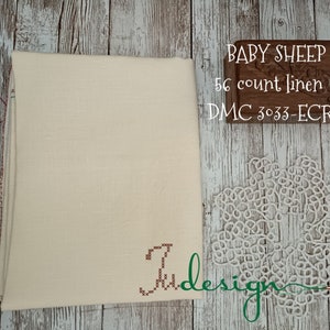 56 Count BABY SHEEP Hand Dyed Linen for Cross Stitch, Hardanger ...