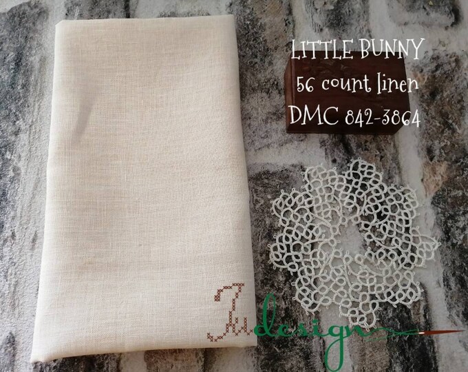 56 Count LITTLE BUNNY Hand Dyed Linen for Cross Stitch - Etsy