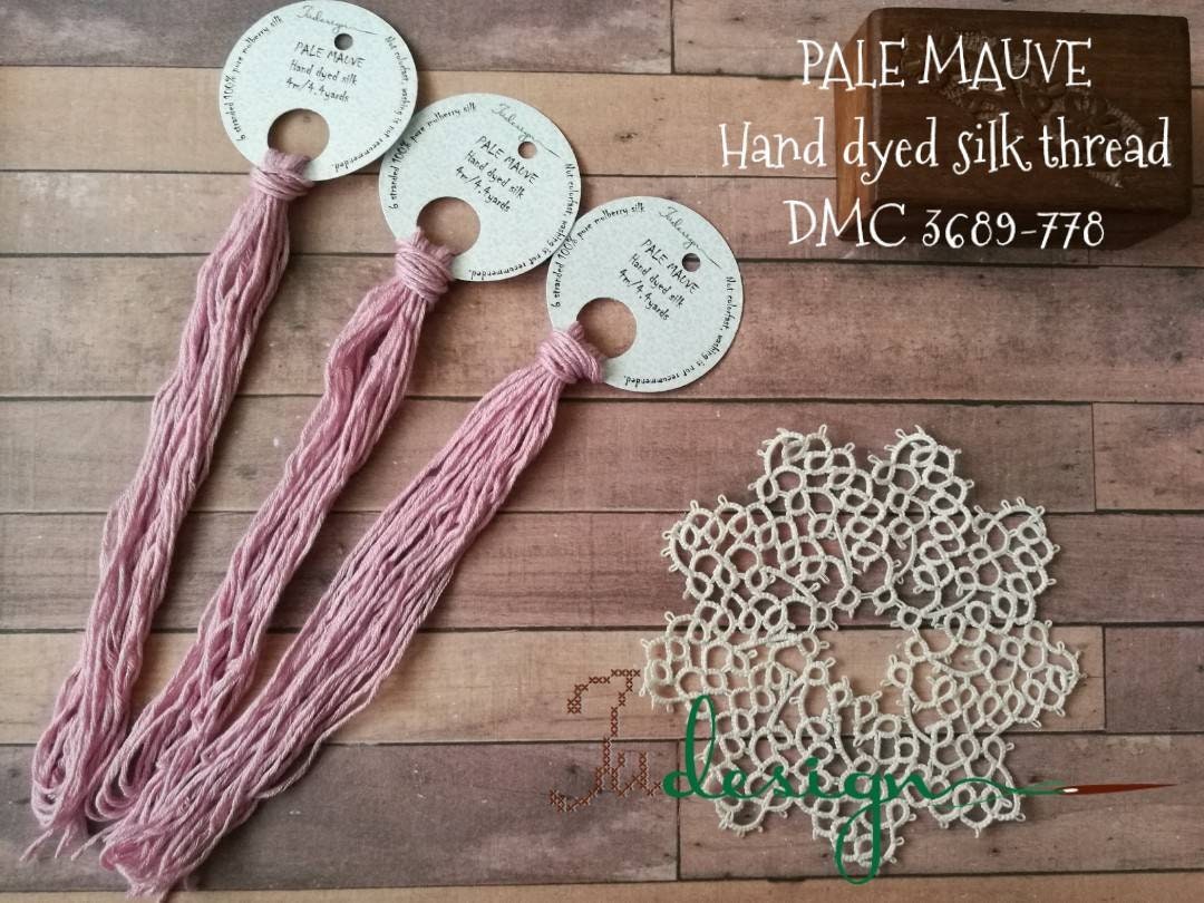 Hand Dyed Stranded Silk Floss PALE MAUVE Hand Dyed Thread for ...