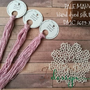 Hand Dyed Stranded Silk Floss PALE MAUVE Hand Dyed Thread for ...