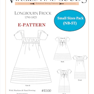 Longbourn Frock #R100 | Small Sizes Pack | E-PATTERN Download ...
