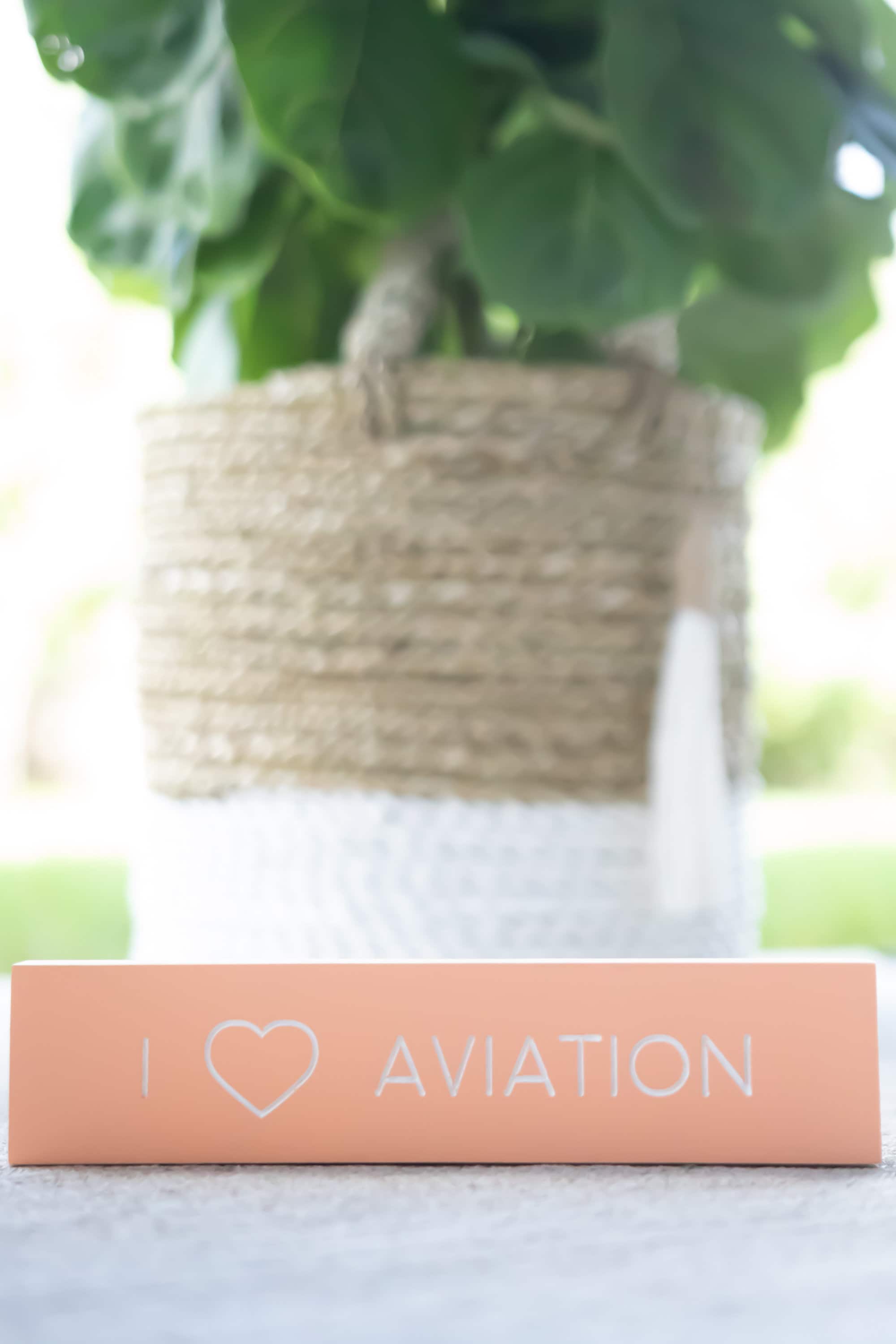 I Heart Aviation Aviation Sign Wood Engraved Sign I Love Aviation Home ...