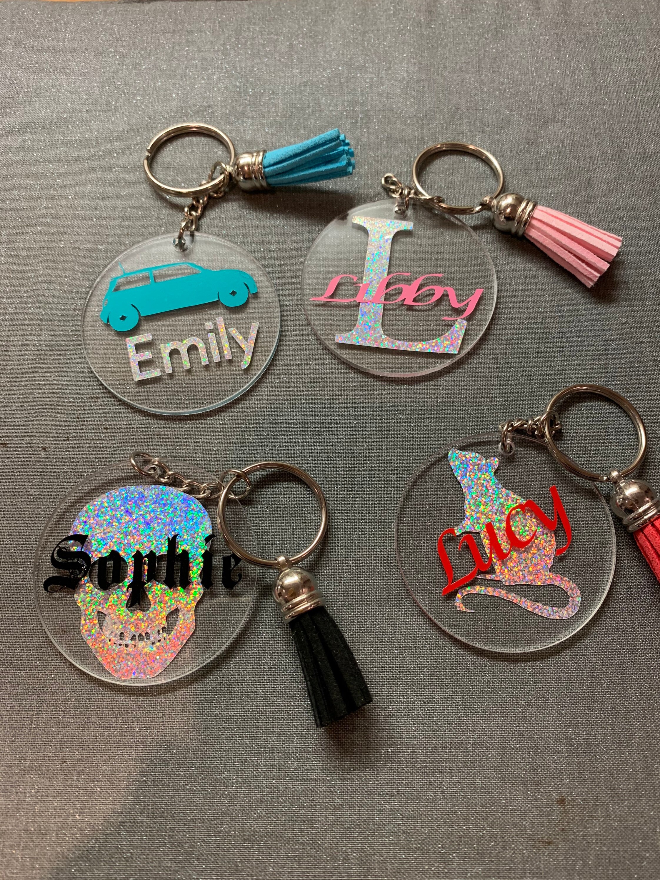 Personalised name key ring initial key ring | Etsy