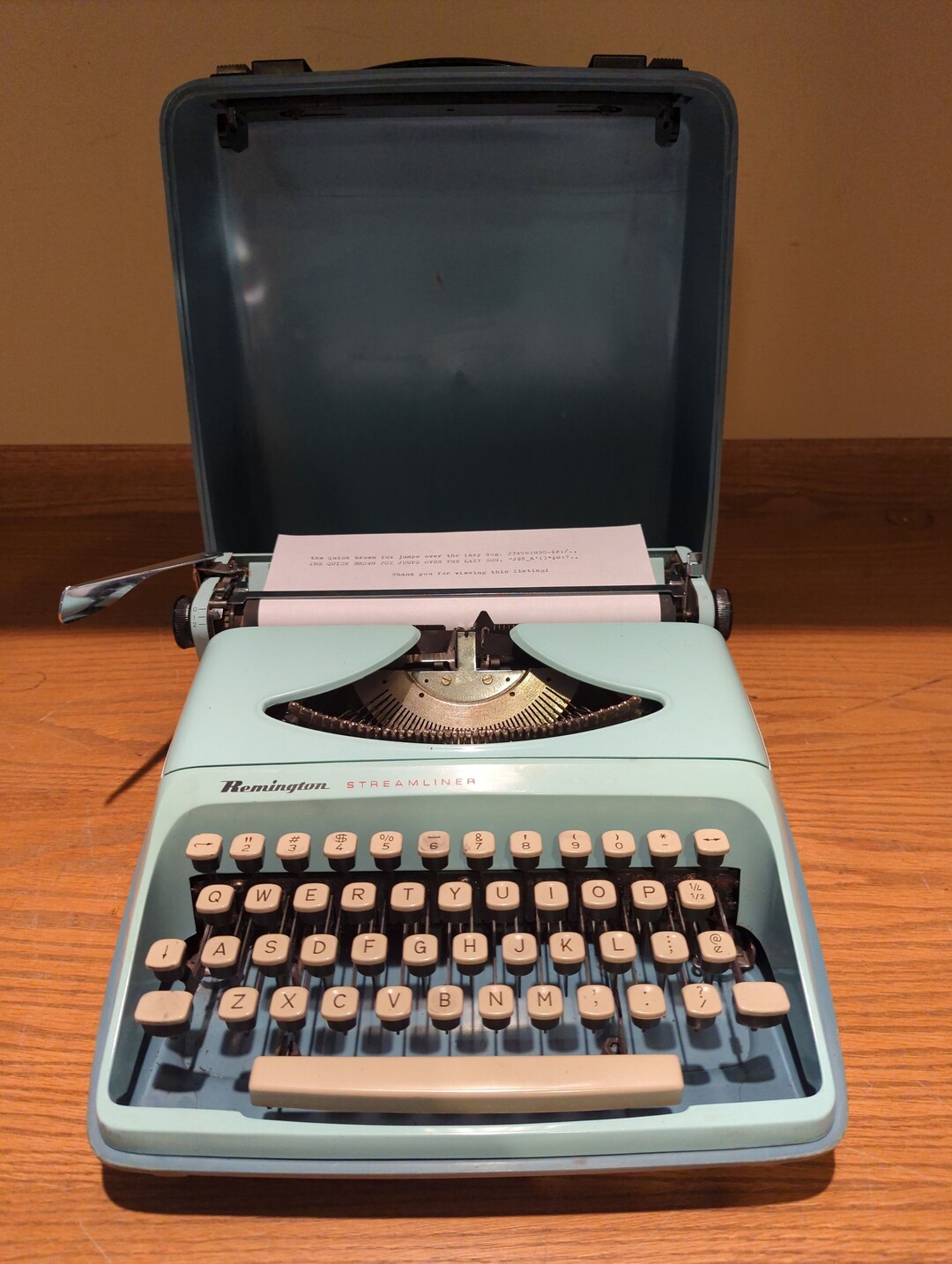 1970's Aqua Blue Remington Streamliner Portable Typewriter - Etsy