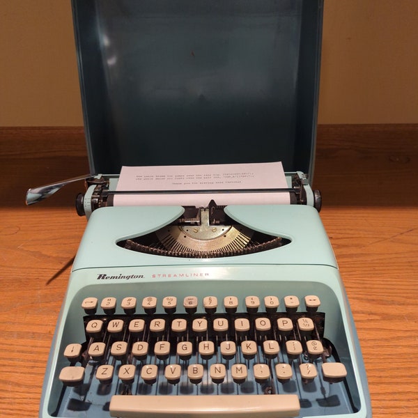 Blue Typewriter - Etsy