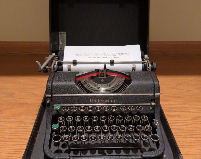 Reserved for Matt - Tripod Case! 1938 Underwood Universal Portable ...