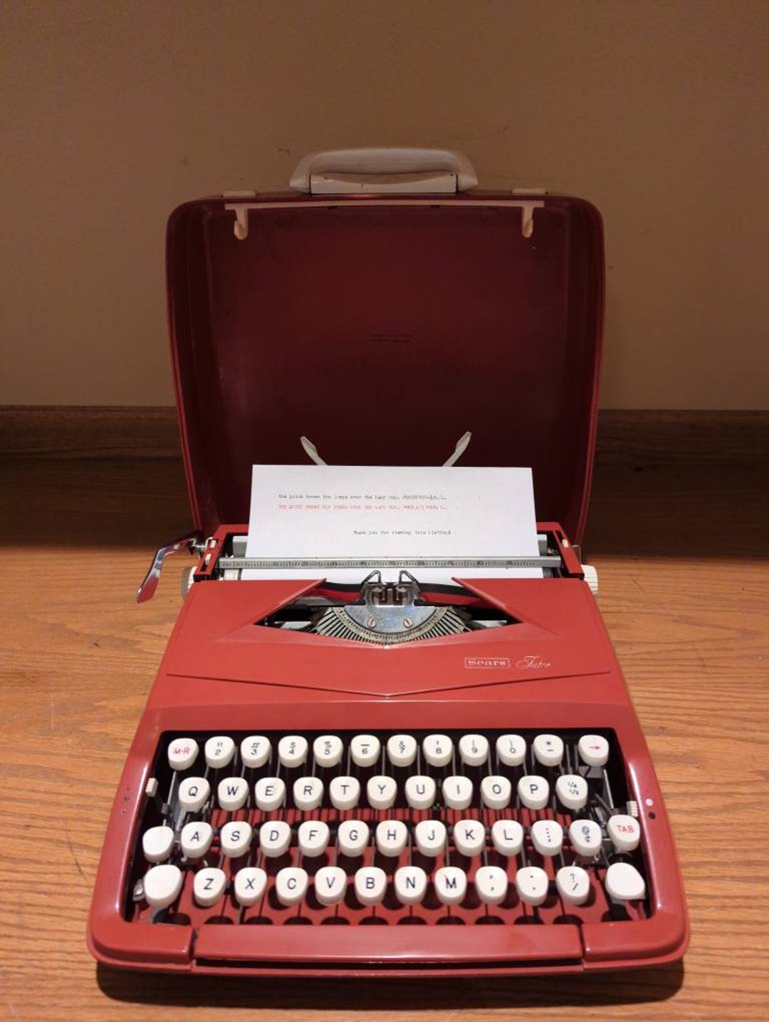 1970's Burnt Orange Sears Tutor Ultra Portable Typewriter With Case - Etsy