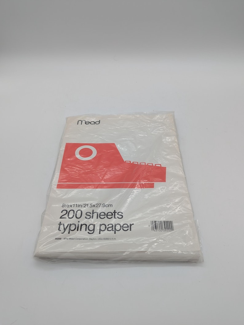 Vintage Mead Typing Paper 200 Sheets - Opened - Etsy