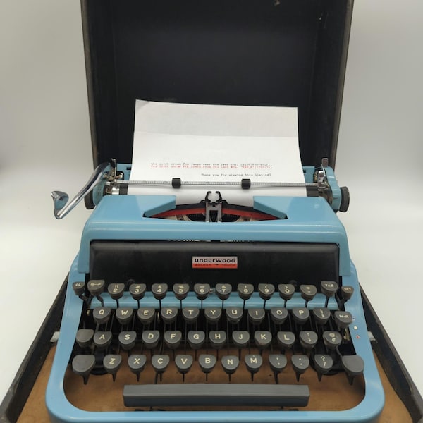 Blue Typewriter - Etsy
