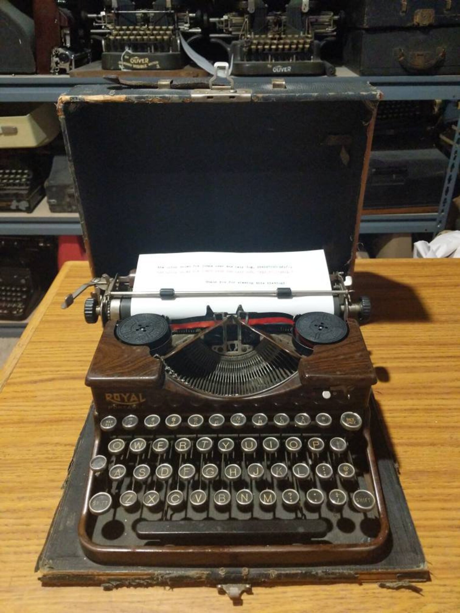 1928 Royal Model P Typewriter With Wood Grain Finish and Case - Etsy