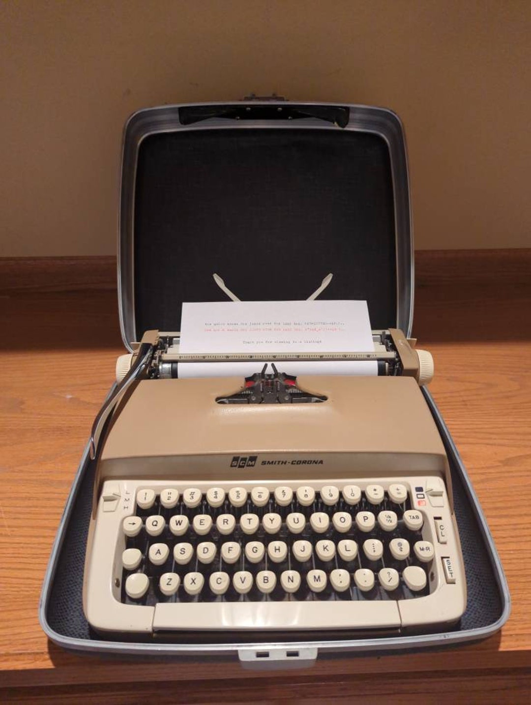 1964 Tan Smith Corona Galaxie Manual Portable Typewriter With Case - Etsy