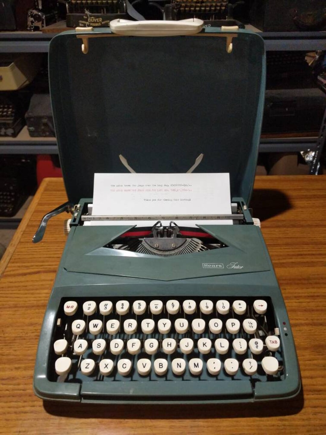 1970's Blue Sears Tutor Ultra Portable Typewriter With - Etsy