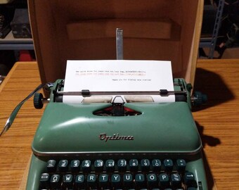 Green Typewriter - Etsy