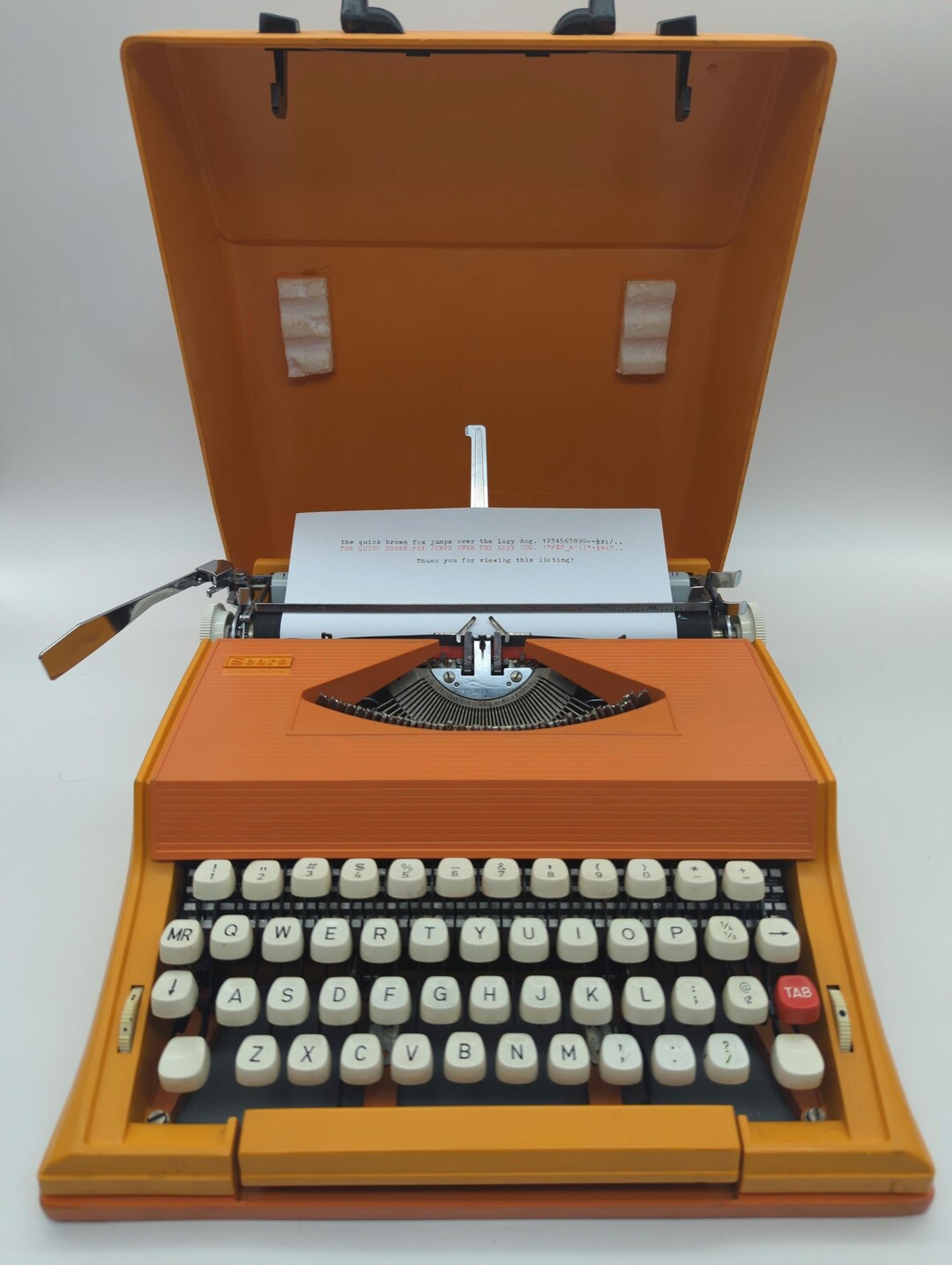 1960's Orange Sears Chevron Portable Manual Typewriter - Etsy
