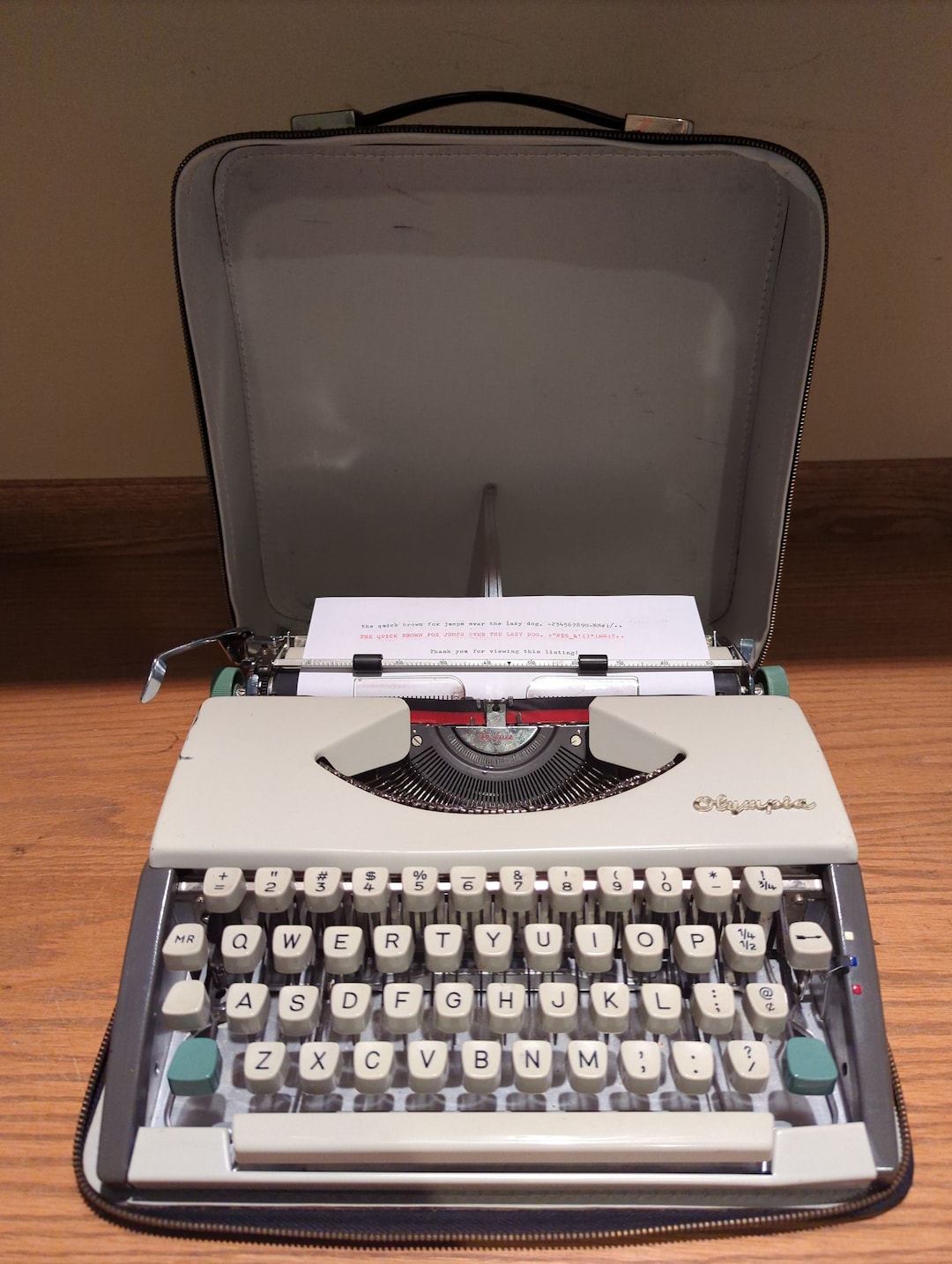 1962 Olympia SF Ultra Portable Manual Typewriter With Carrying Case - Etsy