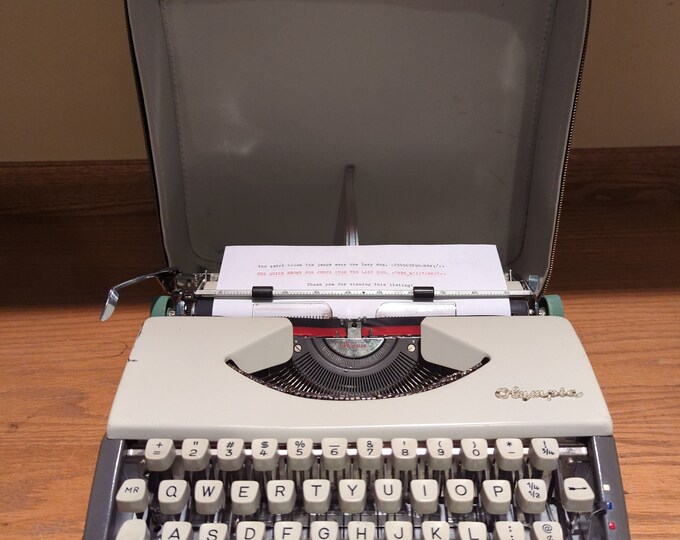 1962 Olympia SF Ultra Portable Manual Typewriter With Carrying Case - Etsy