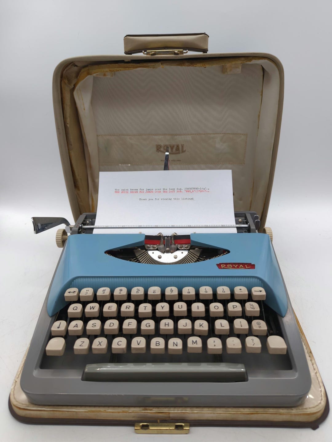 1963 Blue and Gray Royal Signet Ultra Portable Typewriter - Etsy