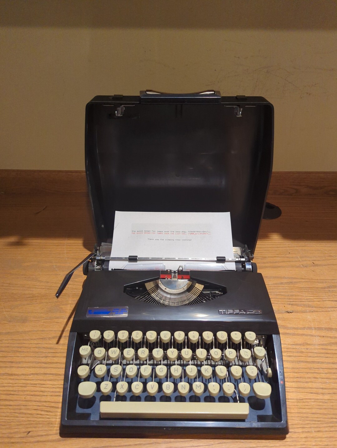 Techno Font 1968 Black Adler Tippa S Ultra Portable Manual Typewriter ...
