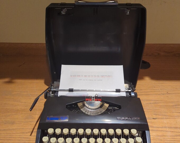 Techno Font! 1968 Black Adler Tippa S Ultra Portable Manual Typewriter ...