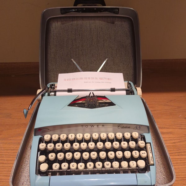 Blue Typewriter - Etsy